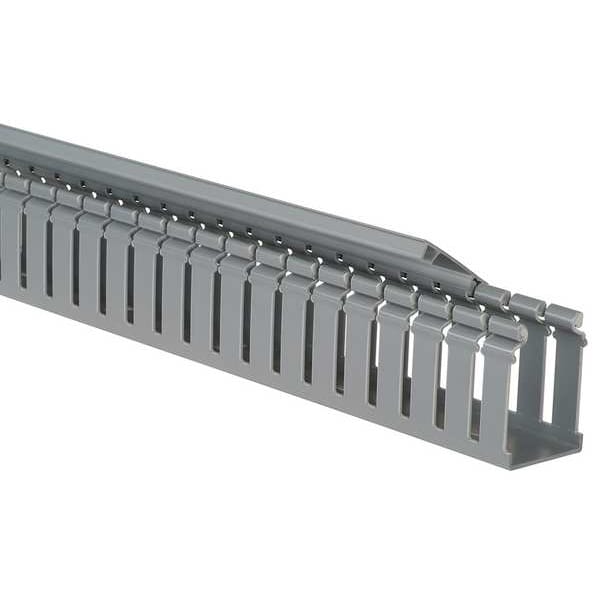 Panduit Wire Duct, Wide Slot, Gray, L 6 Ft H1.5X3LG6 | Zoro