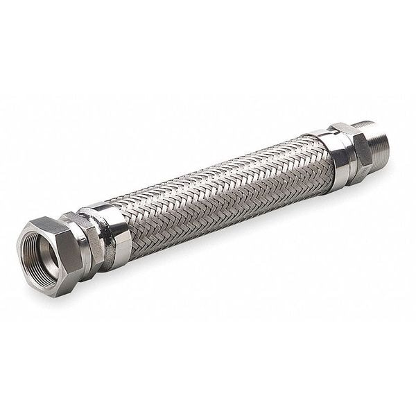 Hose Master 3/8" Dia x 24" L 321 SS Flexible Metal Hose G037SHXJ240 | Zoro