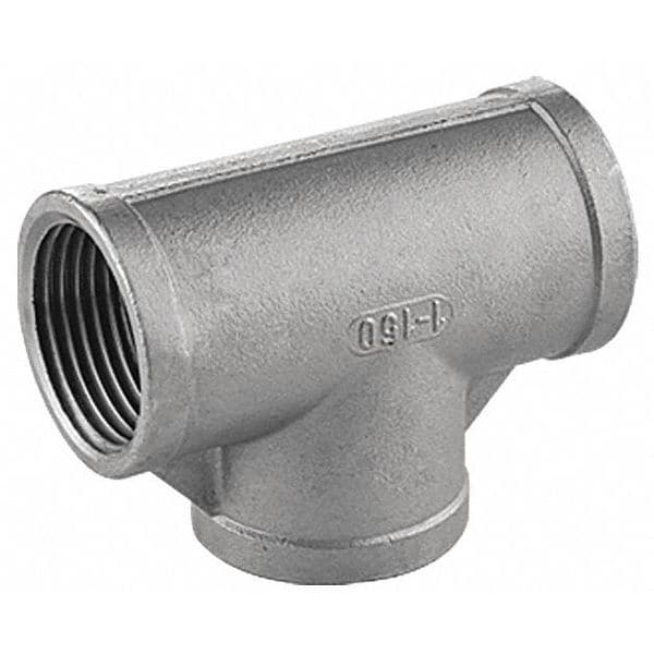Zoro Select 1/2" FNPT 316 SS Threaded Tee, Max. Pressure: 300 psi ...