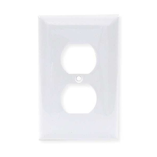 Hubbell NP8W Duplex Wall Plate,1 Gang,White | Zoro.com
