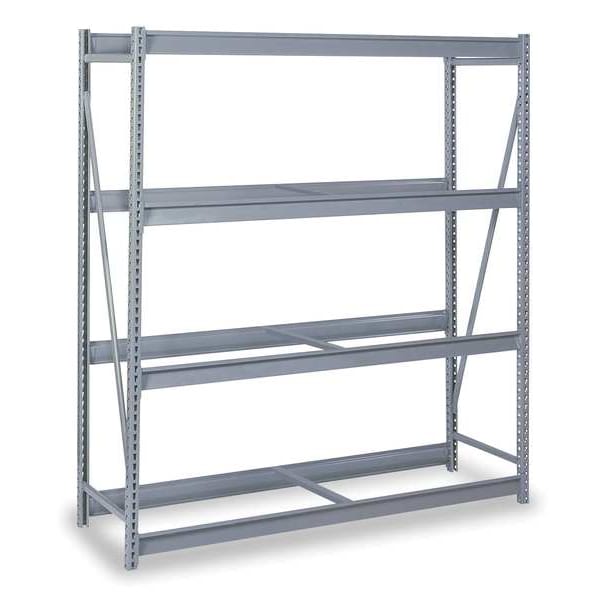 Lyon Starter Bulk Storage Rack, 24 in D, 96 in W, 4 Shelves, Dove Gray ...