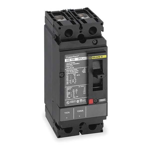 SQUARE D 60A, 2 pole Molded Case Circuit Breaker, POWERPACT H, 600V AC ...