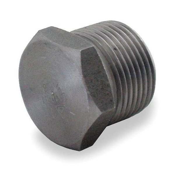 Zoro Select MNPT, Black Forged Steel Hex Head Plug, Class 3000 1MNF6 | Zoro