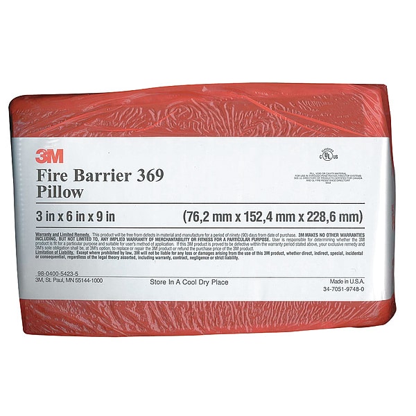 3M FB-369* $25.99 Fire Barrier Pillow, 9 In. L, 6 In. W | Zoro.com