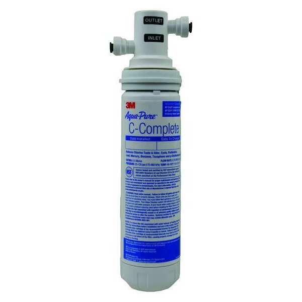 3M Aqua-Pure Water Filter System, 0.75 gpm, 0.5 Micron, 12-1/2" H AP ...