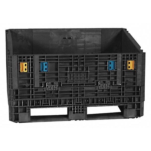 Buckhorn Black Collapsible Bulk Container, High Density Polyethylene ...