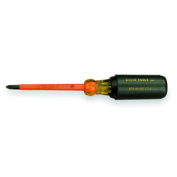 Klein Tools Insulated Phillips Screwdriver #2 Round 603-4-INS | Zoro
