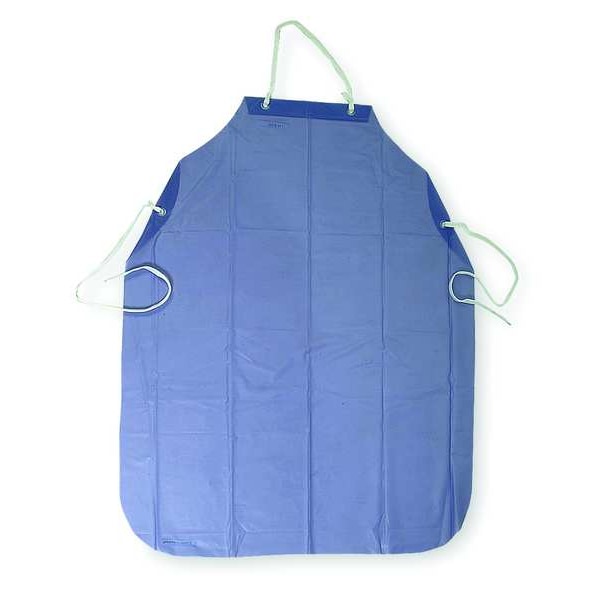 Condor Chemical Resistant Bib Apron, PVC, Heavy Duty, 8 mil, 45 in ...