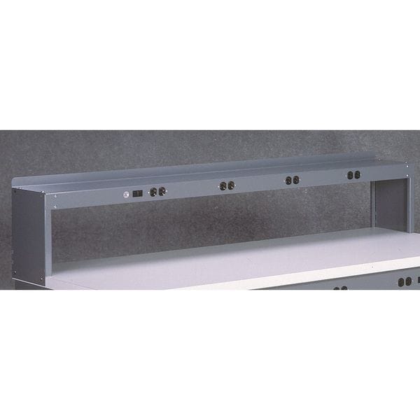 Tennsco Electrical Shelf Riser, 72Wx15Dx18H, Gray RE-18-1572 | Zoro