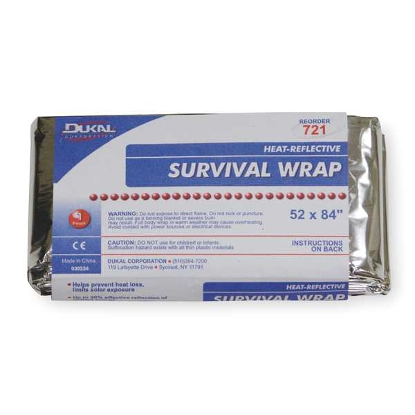 Honeywell Survival Wrap Blanket, Silver, 52In x 84In 045036 | Zoro
