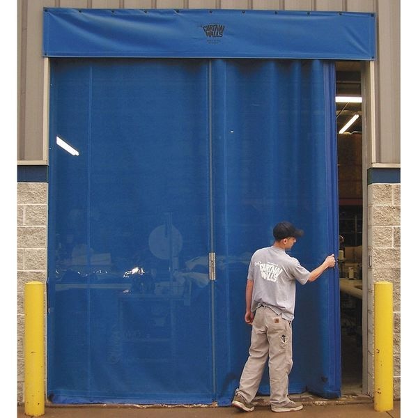 Zoro Select Mesh Door, Manual Slide, 12 ft H x 10 ft W BBS10X12 | Zoro