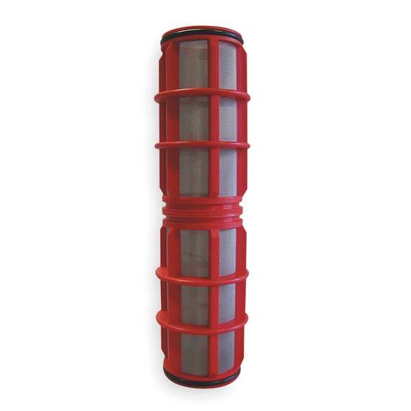 Amiad Filter Screen, Red, 10" Length, 2" Dia 700101-000365 | Zoro