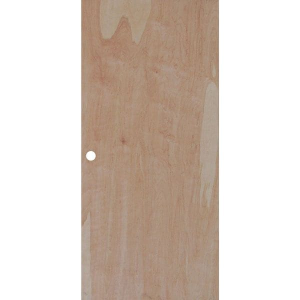 Ceco Security Door, RH, 80" H, 36" W, 1-3/4" Thick, Natural Birch with ...