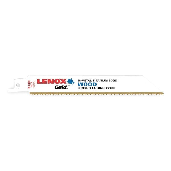 Lenox 6 in L x 10 TPI Reciprocating Saw Blade, 5 PK 21064610GR | Zoro