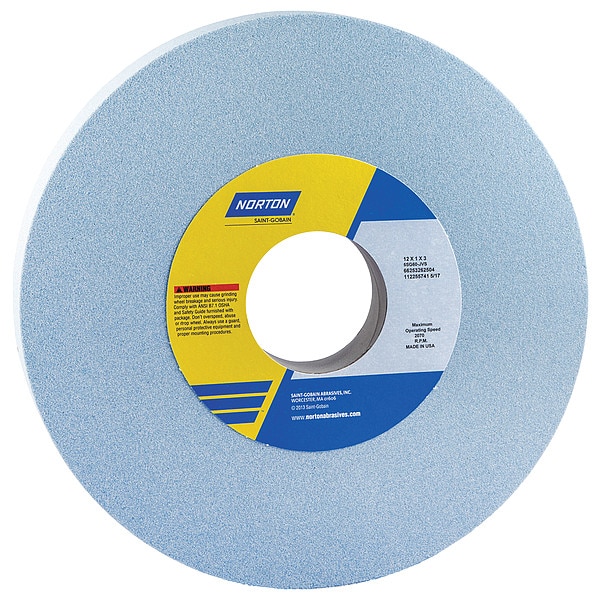 Norton Abrasives Grinding Wheel, T1, 12x1x3, CA, 60G, Med, Blue ...