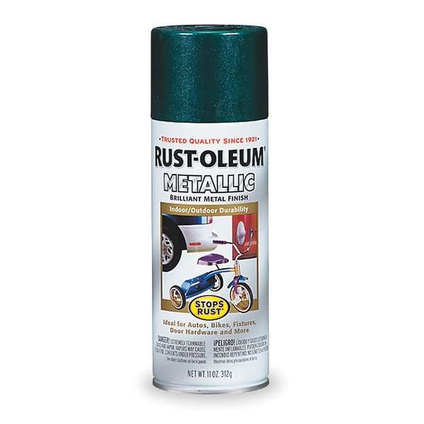 Rust-Oleum Metallic Spray Paint, Racing Green, Metallic, 11 oz. 7252830 ...