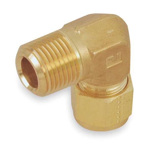 Parker 1/4" CPI x MNPT Brass 90 Degree Elbow 4-4 CBZ-B | Zoro
