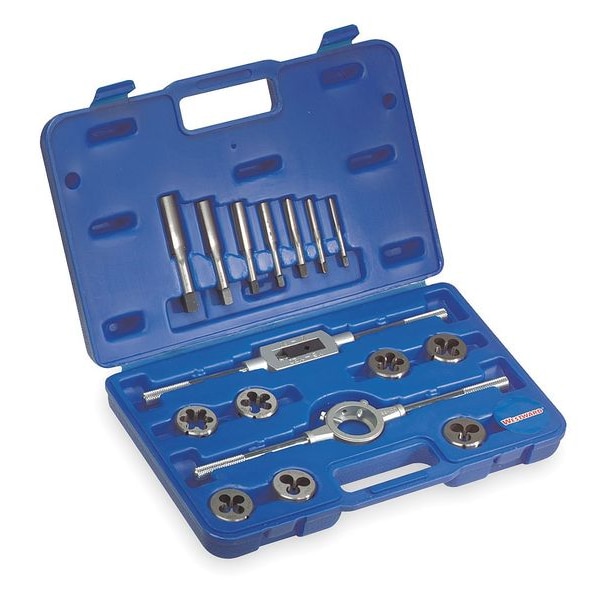 Westward Tap/Die Set, 16 PC, HSS 1PZ33 | Zoro