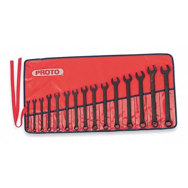 Proto Combination Wrench Set, Metric, 15 pcs. J1200F-MBASD | Zoro