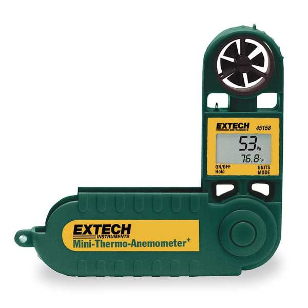 Extech Anemometer with Humidity, 100 to 5500 fpm 45158 | Zoro