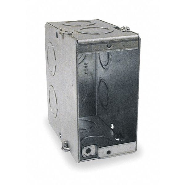 Raco Electrical Box, 22.5 cu in, Masonry Box Type, 1 Gang, Steel ...