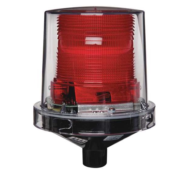 Federal Signal Strobe Light, Red, LED, 120 to 240V AC, 60 FPM, 5 1/2 in ...
