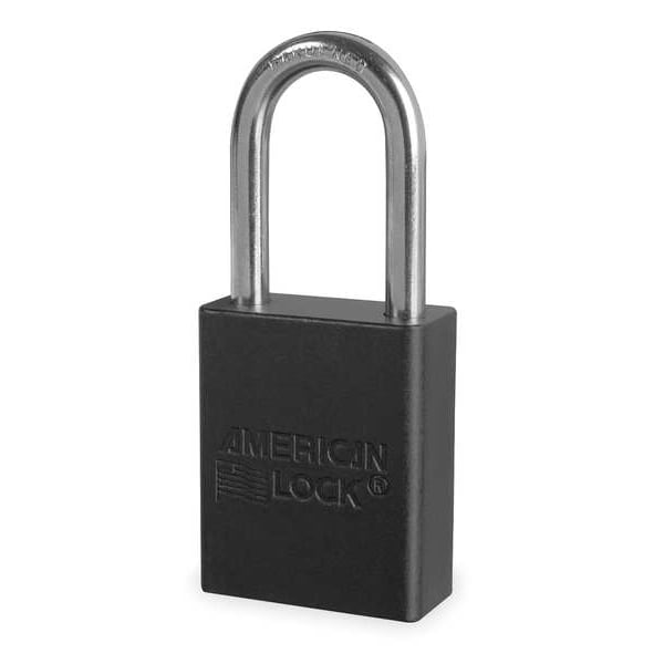 American Lock Lockout Padlock, Keyed Different, Anodized Aluminum, 1 1/ ...