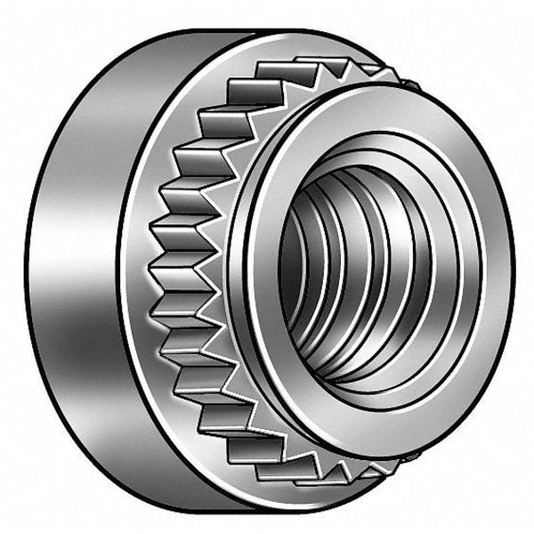 Zoro Select Captive Nut, #6-32, Steel, Tin, PK50 1TTG8 | Zoro