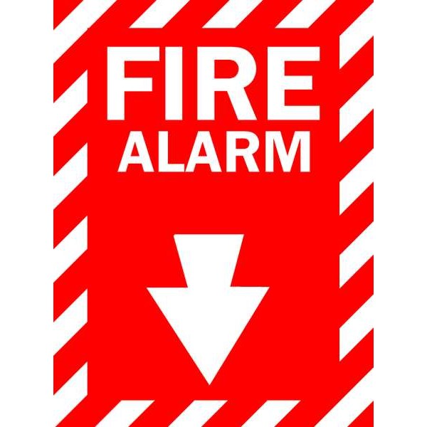 Brady FIRE SIGN, Legend: Fire Alarm 122429 | Zoro
