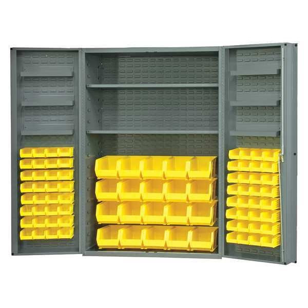Durham Mfg Extra-Heavy Duty Bin Cabinet, 48 in W, 72 in H, 24" D, 84 ...