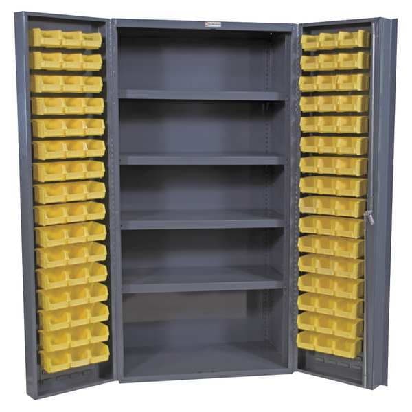 Durham Mfg Heavy Duty Bin Cabinet, Shelving, 72 in H, 36 in W, 24 in D ...