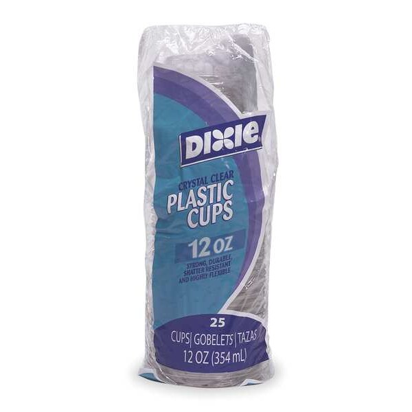 Dixie Disposable Cold Cup 12 oz. Clear, Plastic, Pk500 CP12DX | Zoro