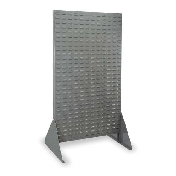 Akro-Mils Steel Louvered Floor Rack, 25 in D x 66 in H x 36 in W, Gray ...