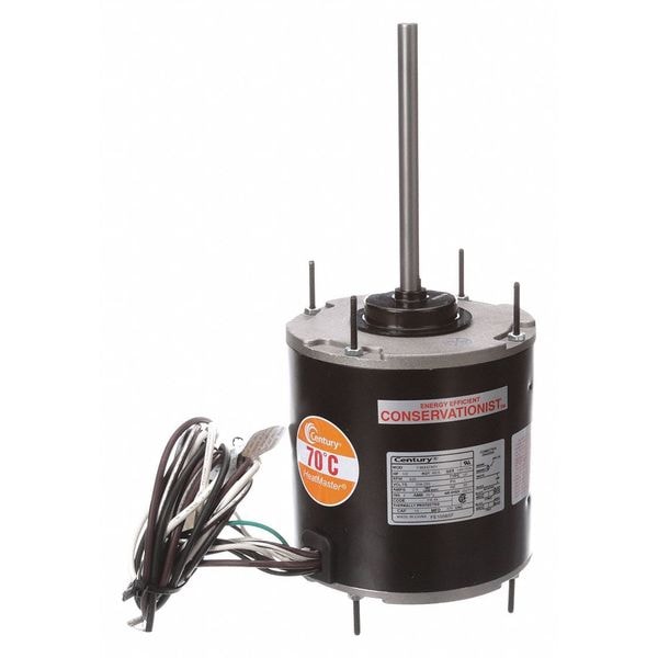 Century Condenser Fan Motor, 1/2 HP, 825 rpm, 60 Hz FE1058SF | Zoro