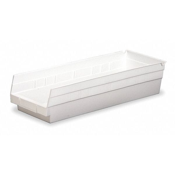 Akro-Mils Stack Bin, Industrial Grade Polymer, White 30138WHITE | Zoro