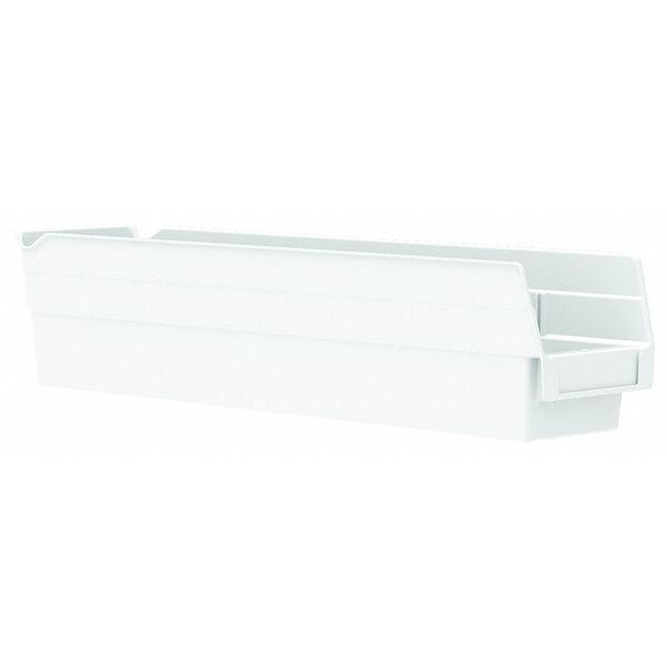 Zoro Select Stack Bin, Industrial Grade Polymer, White 30128WHITEBLANK ...