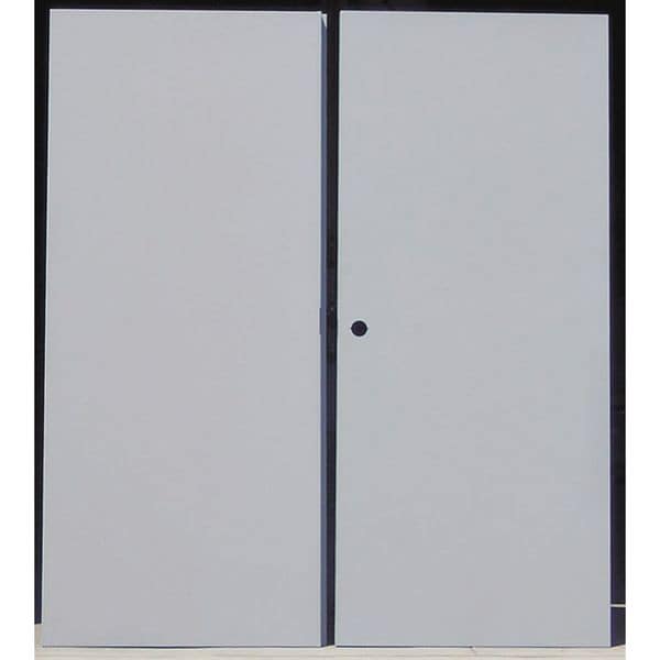 Ceco Flush Double Door, RHR, 84 in H, 72 in W, 1 3/4 in Thick, 16 Gauge ...