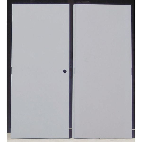 Ceco Flush Double Door, LHR, 80 in H, 72 in W, 1 3/4 in Thick, 16 Gauge ...