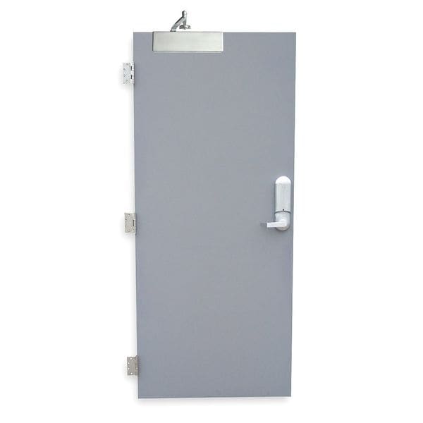 Ceco Security Door, RH, 80 in H, 36 in W, 1 3/4 in Thick, 18 Gauge ...