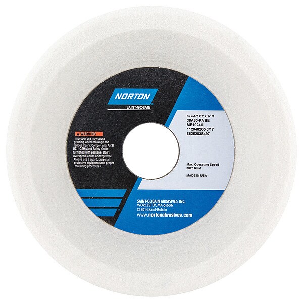 Norton Abrasives Flaring Cup Wheel, 6 Diax2 Tx1.25 AH, PK5 66252838497 ...