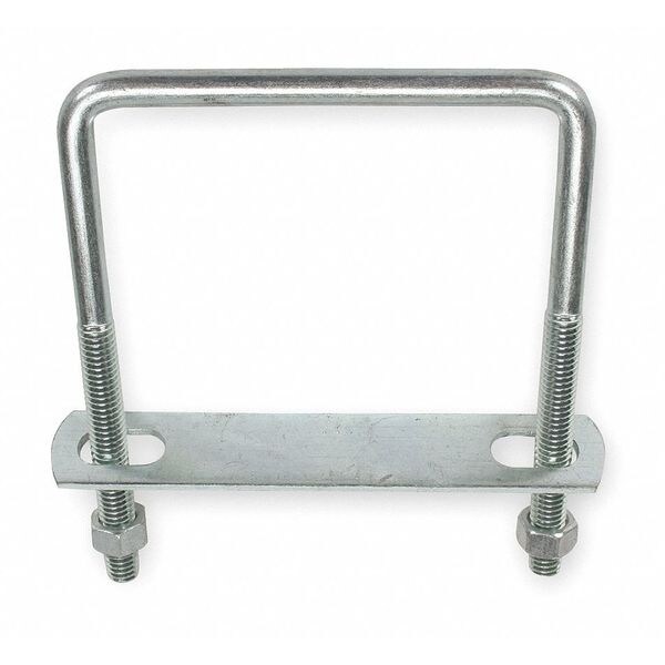 Zoro Select U-Bolt, 3/8 in, Zinc Steel 1WBF3 | Zoro