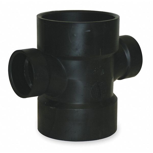 Charlotte Pipe And Foundry Red. Double San. Tee, 3 In x 1-1/2 In Hub ...
