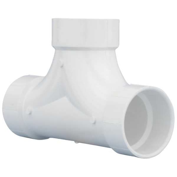 Zoro Select PVC Two Way Cleanout Tee, Hub, 3 in Pipe Size 1WJN7 | Zoro