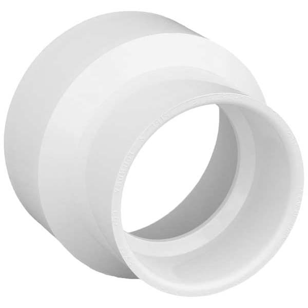 Zoro Select PVC Reducer, Hub, 4 in x 3 in Pipe Size 1WKJ5 | Zoro