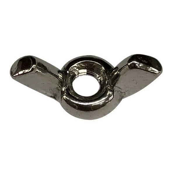 Zoro Select Wing Nut, 1/4"-28, Stainless Steel, Plain, 0.563 in Ht, 1-3 ...