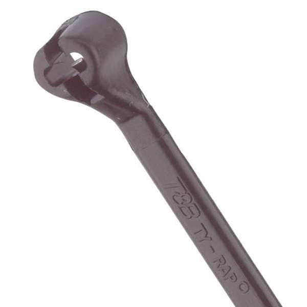 Ty-Rap Cable Tie, 4 in L, 5/8 in Max Bundle Dia., Black, Nylon 6/6, 18 ...