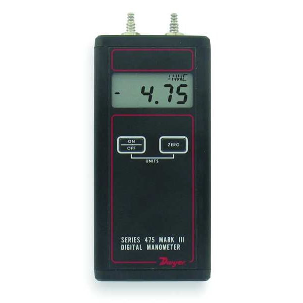 Dwyer Instruments Handheld digital manometer, range 0-200.0" w.c. (49. ...