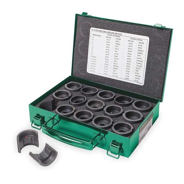 Greenlee Crimping Die Set For Copper, For 1XGA6 KD12CU | Zoro