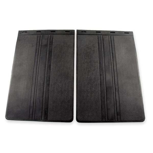 3M Splash Guards, 18 in X 12 in, Rubber, Black, 1 PR 1007300 | Zoro