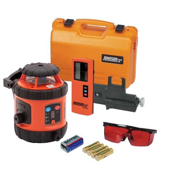 Johnson Level & Tool Rotary Laser Level, Int/Ext, Red, 800 ft. 40-6516 ...
